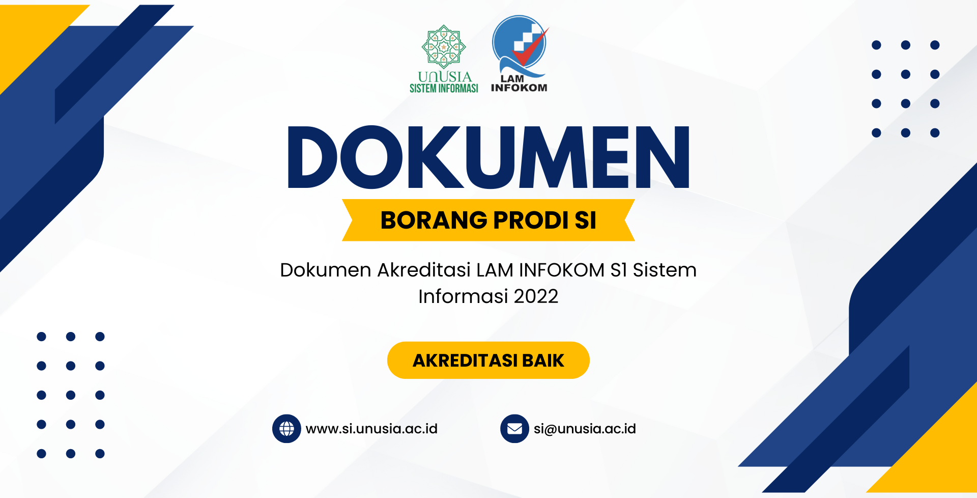 Dokumen Akreditasi LAM INFOKOM Program Studi Sistem Informasi Unusia ...